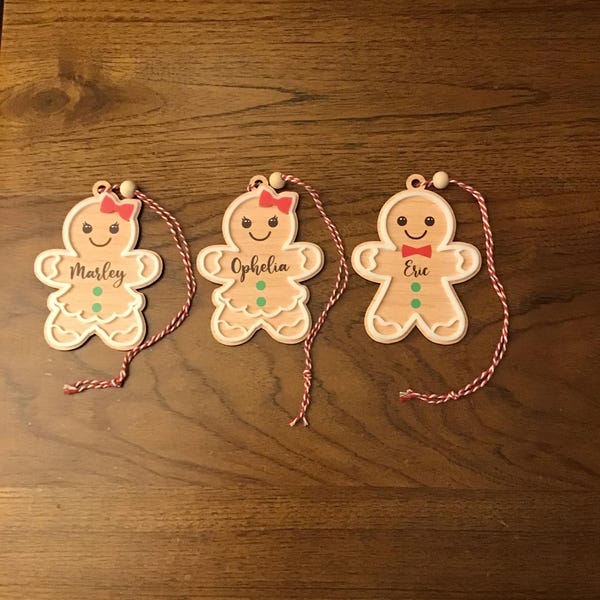 Personalized Gingerbread Christmas Ornament, 3D Customized Cookie ...