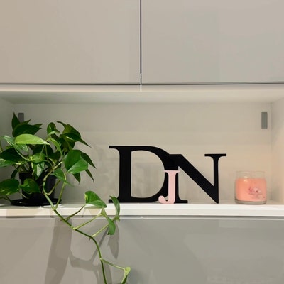 Freestanding Letters Painted Black, Custom Wood 3d Block Letters ...