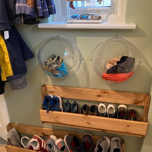 Set of Medium and Large Shoe Racks, Handmade Upcycled Rustic Wood Ideal ...