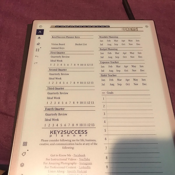 Key2success 2026 Remarkable Digital Planner - Personal Version - Etsy