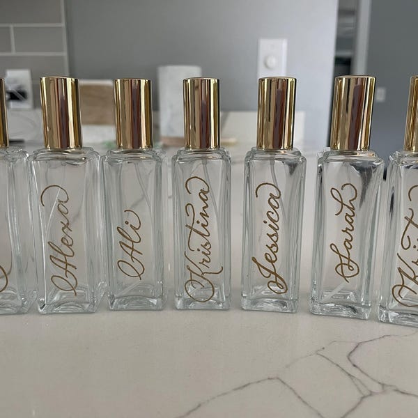 Engraved Perfume Bottle | Refillable Perfume Bottle | Mother of Bride ...