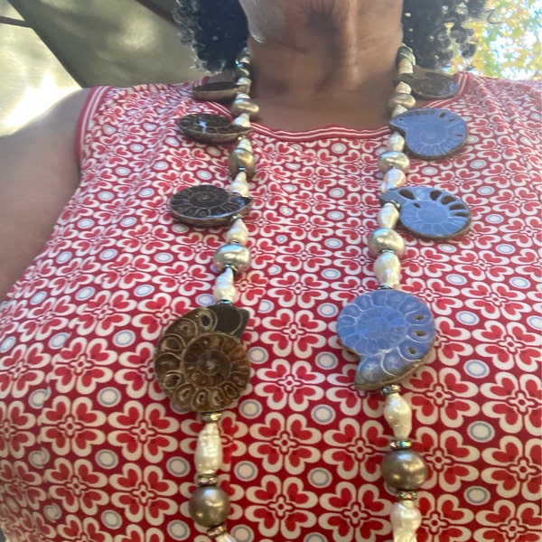 Green Abalone Shell & Aurora Borealis Crystal Pendant Chest Piece, OOAK ...