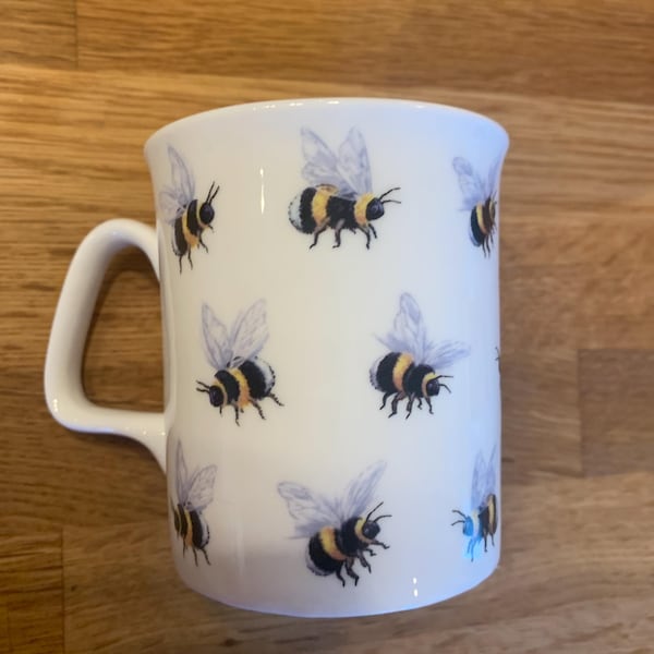 Bees Mug Fine Bone China Marlborough Multi Bumble Bee Cup Hand ...
