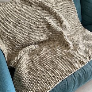 KNITTING PATTERN Blanket, Throw, Afghan Twisted Fringe Tassels, Chunky ...