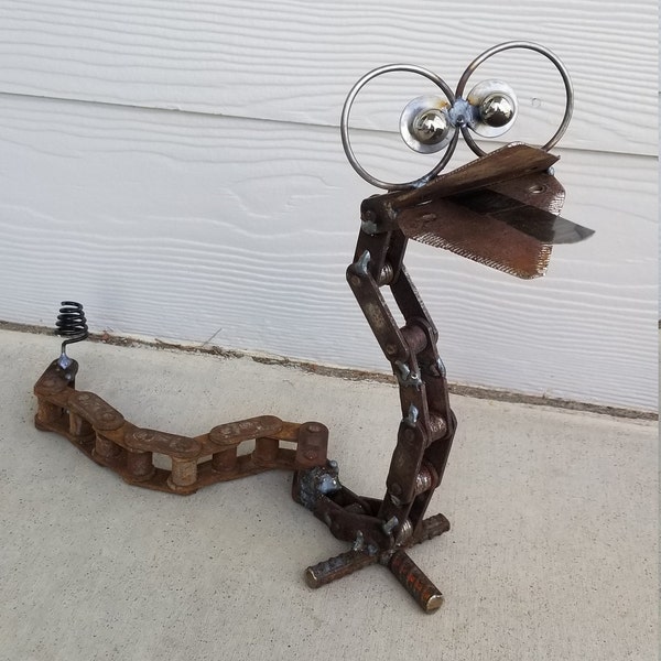 Snake Recycled Garden Art - Etsy