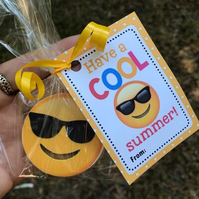 Emoji End of School Cards, Funny Friend Gift Tags, Last Day of School ...