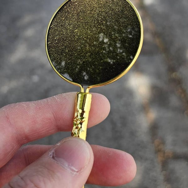 Foresight Scrying Mirror. Acrylic Face. Pocket Black Scrying Mirror ...