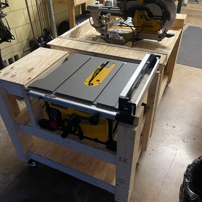 Compact Flip-top Workbench Plans 8.25 Table Saw/12 Miter Saw - Etsy