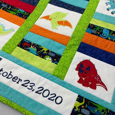 Dinosaur Cute Triceratops Baby Animal Machine Embroidery Applique ...