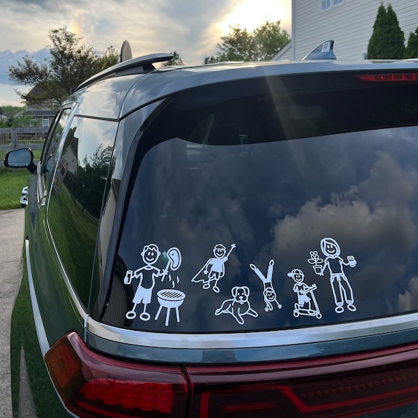 Create Your Own Stick Figure Family Decal/sticker - Etsy