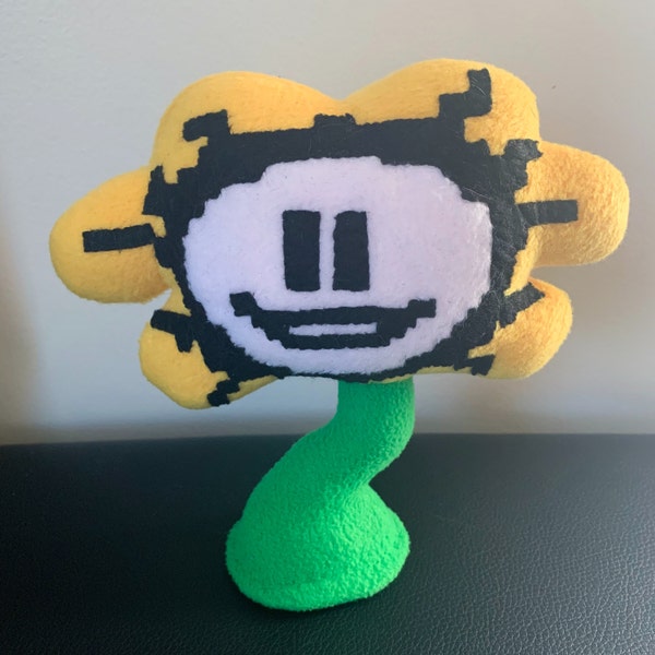 Undertale Inspired Flowey Plush, Handmade Soft Plushie, 7 in High ...