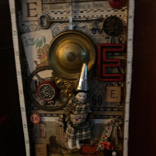 Vintage Framed Mixed Media Collage: Antique Photograph Assemblage With Found Objects - OOAK ...