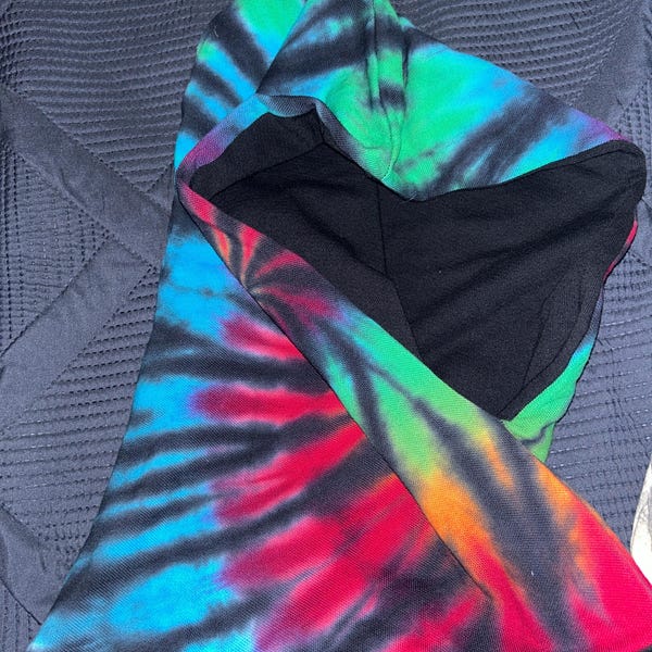 Hood Light Grey Tie Dye Light Fabric Hood Lining Hood Desert Festival ...