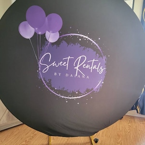 White Round Backdrop White Round Cover White Round Circle - Etsy