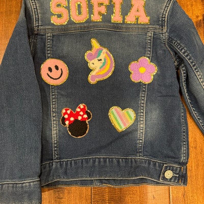 Mermaid Jacket Jean Girls Patch Jacket Custom Mermaid Girls Jacket ...