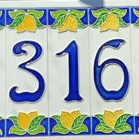 Creazioni Luciano, Numeri Civici/Lettere Civiche LIMONI (cm 4,7 x 15 ...