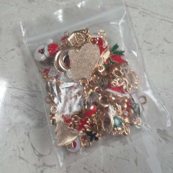 Bulk Wholesale Colorful Enamel Metal Christmas Santa Claus Snowflake ...