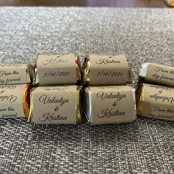 120 Rustic Themed Personalized Candy Labels/wrappers/stickers for ...