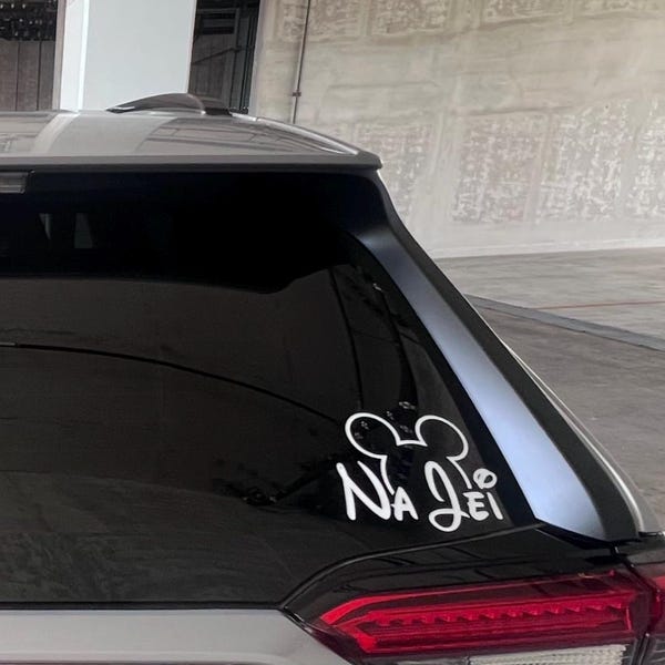 Lowercase Monogram Car Decal Heart Letter Sticker Circle Border Script ...