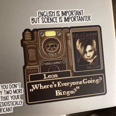Resident Evil 4 Sticker, Leon Kennedy Sticker, Pixel Art Sticker ...