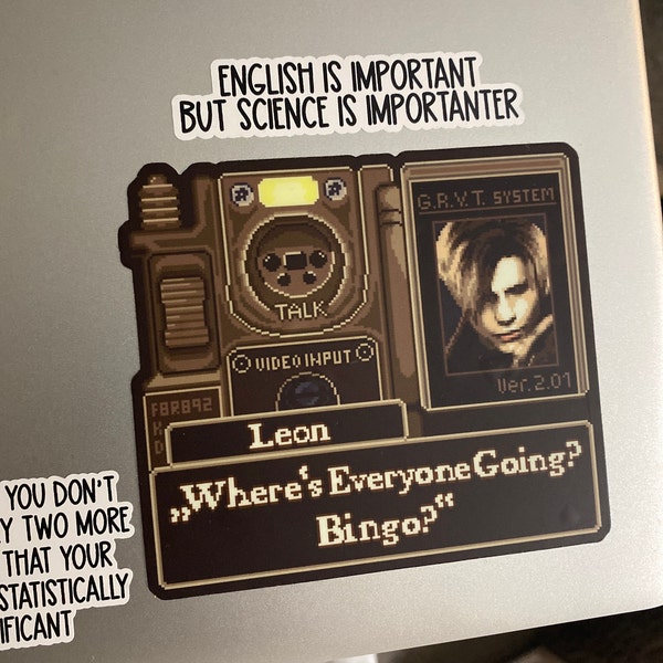 Resident Evil 4 Sticker, Leon Kennedy Sticker, Pixel Art Sticker ...
