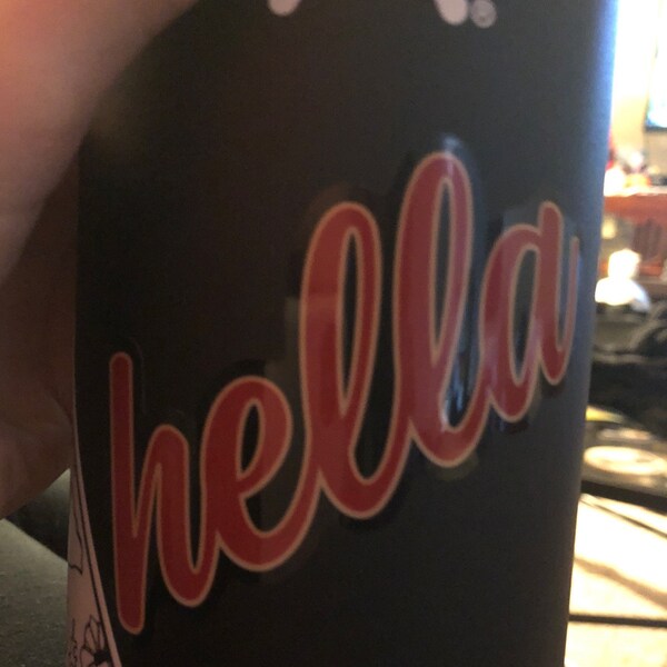 Hella Red, Gold & Black Die Cut Sticker - Hella - 49ers - Bay Area ...