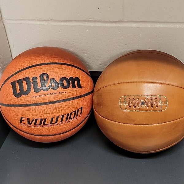 Retro Reborn Real Leather Vintage Style Basketball - Etsy