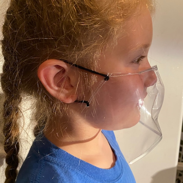 Completely Clear Face Mask With Nose Wire; Invizimask - Etsy