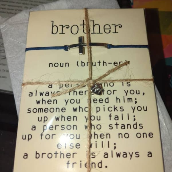 Brother Bracelet, Brother Gift, Mens Cord Bracelet, Big Brother ...