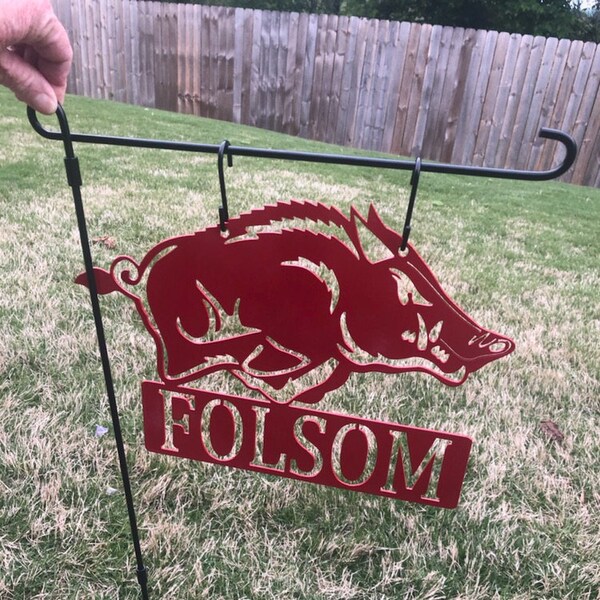 Metal Licensed Razorback Metal Flag W/name - Etsy
