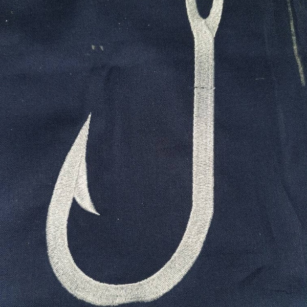 Fishing Hook Embroidery Design. Fish Hook Embroidery Design. Embroidery ...