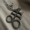 Big Satanic Cross Brimstone Leviathan Pendant Occult Gothic Jewelery ...