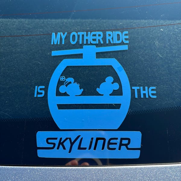 My Other Ride is the Skyliner Decal, Disney Decal, Disney Sticker ...