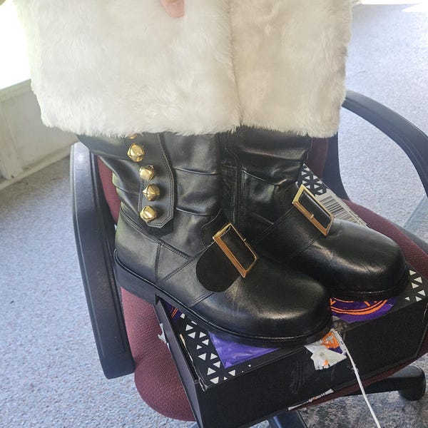 Handmade Santa Claus Boot,nubuck Leather Boot,santa Suit,chrismas ...