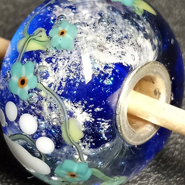 Lampwork Bead TUTORIAL Encased Flower Bead Tutorial Glass Bead Tutorial ...