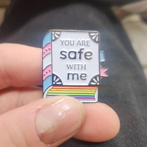 You Are Safe With Me // Enamel Pin // Pride - Etsy