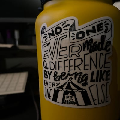 Hand-lettered Make a Difference Sticker Inspirational - Etsy