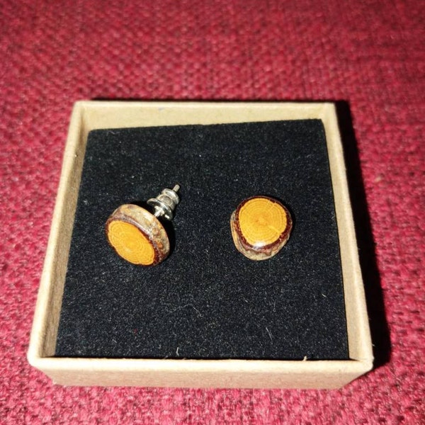 Irregular Organic Wood Earrings, Jewelry Made From Natural Timber and ...