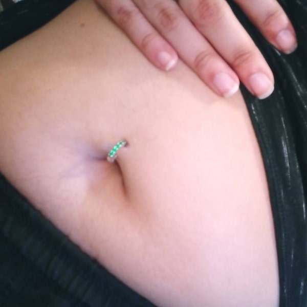 Design Your Own Belly Button Ring With Sterling Silver Sapphire Blue Cz ...