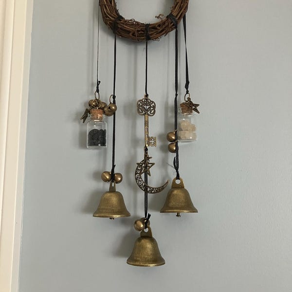 Witch Bells Wreath, Witch Bells for Door, Witch Bells Wind Chime, Door ...