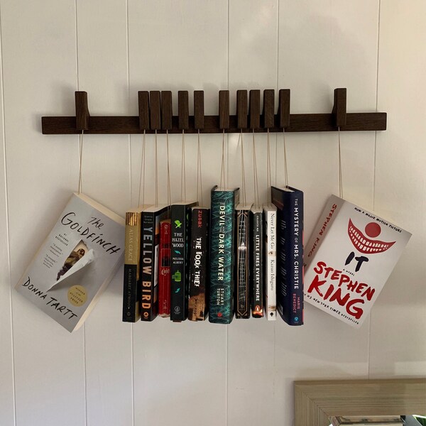 MINI Custom Made Wooden Book Rack / Book Shelf in Walnut. - Etsy