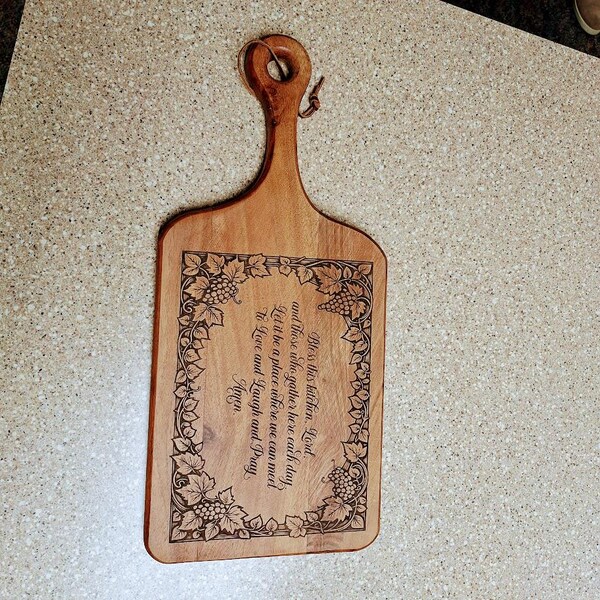 Kitchen Prayer Cutting Board SVG: Vintage Laser Engraving File - Etsy