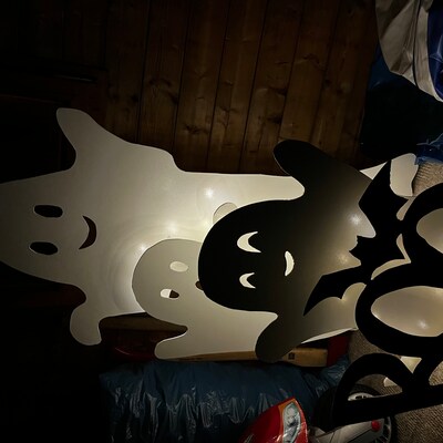 4ft Cute Ghost Trio With BOO Template When Made. Printable Trace & Cut ...