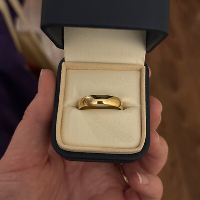 14k Solid Yellow Gold Domed Wedding Band 2mm 8mm Gold Ring Classic Dome ...