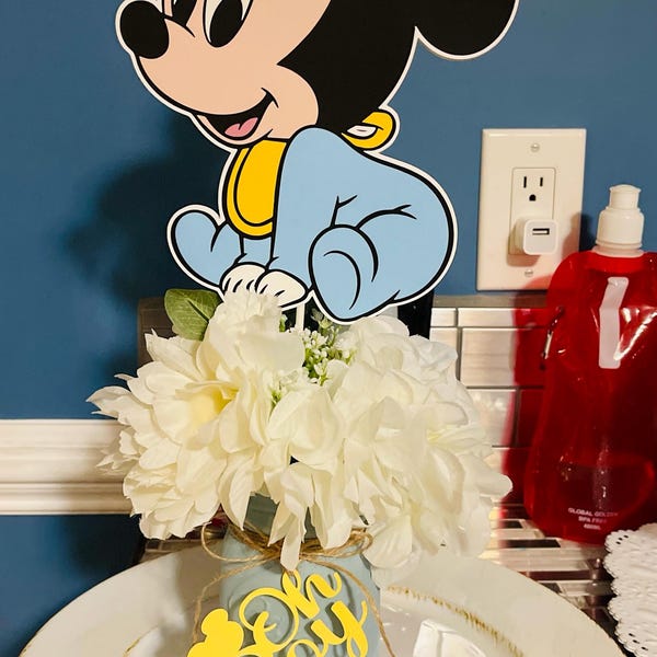 1 Disney Baby Mickey Cake Topper or Centerpiece Pick - Etsy