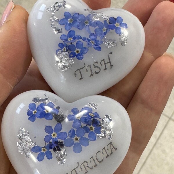 Small Forget Me Not Heart Keepsake - Plant Urn for Human Ashes, Mini ...
