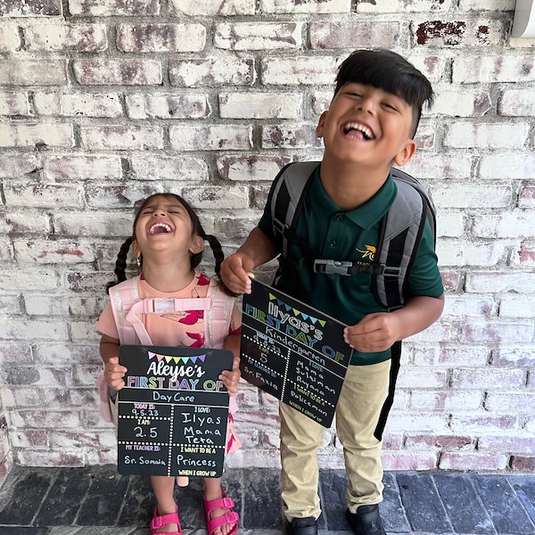 First and Last Day of School Sign, Liquid Chalk Dry Erase School Board ...