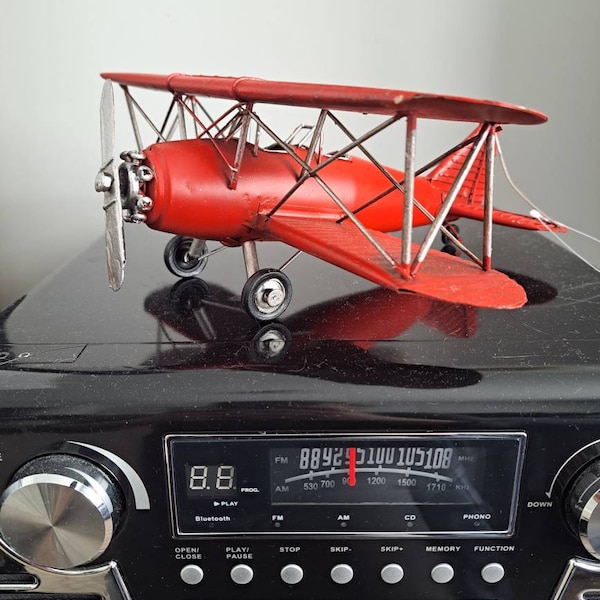 Red BARON Bi-plane With Iron Cross Albatross D-III Metal Airplane Model ...