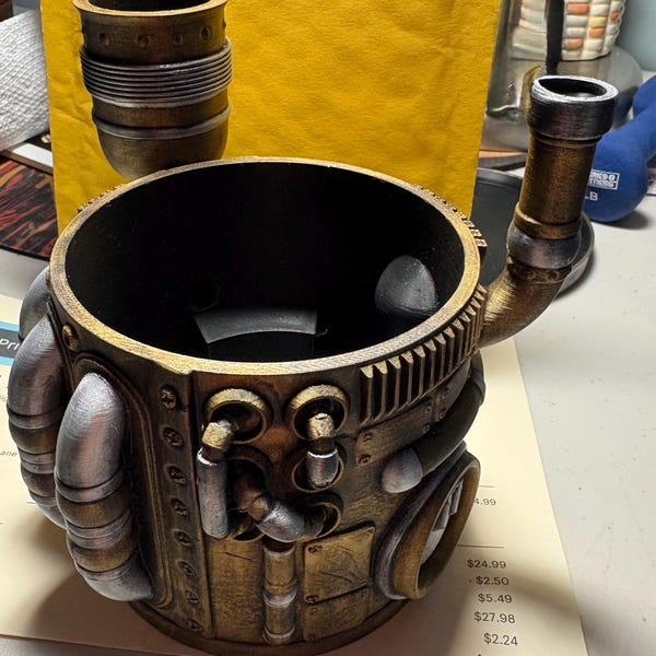 Steampunk Style Planter (hand-painted, Organizer) - Etsy