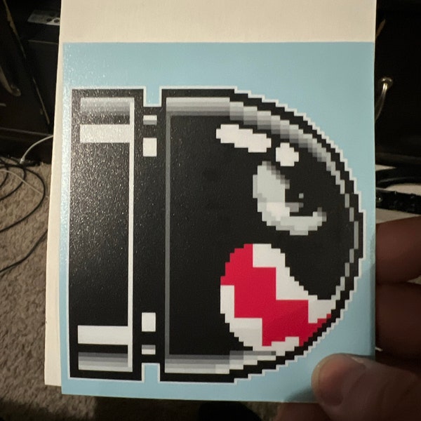 BANZAI BILL Sprite Vinyl Decal From Super Mario Bros. Sticker for ...